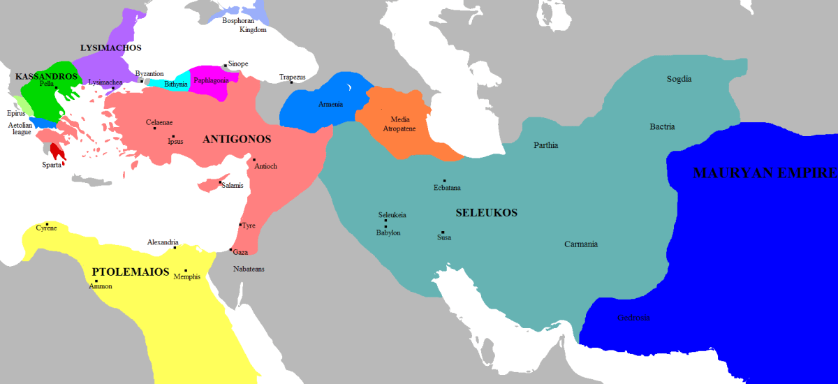 The Kingdoms of the Diadochi, c. 303 BC – Digital Maps of the Ancient World