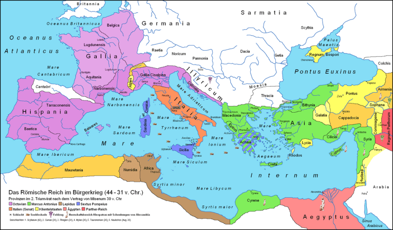 The Second Triumvirate, 43-30 BC – Digital Maps of the Ancient World