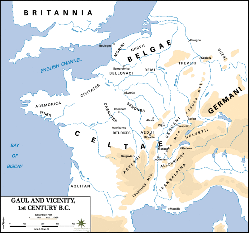 The Gallic Wars, Book I – Digital Maps of the Ancient World