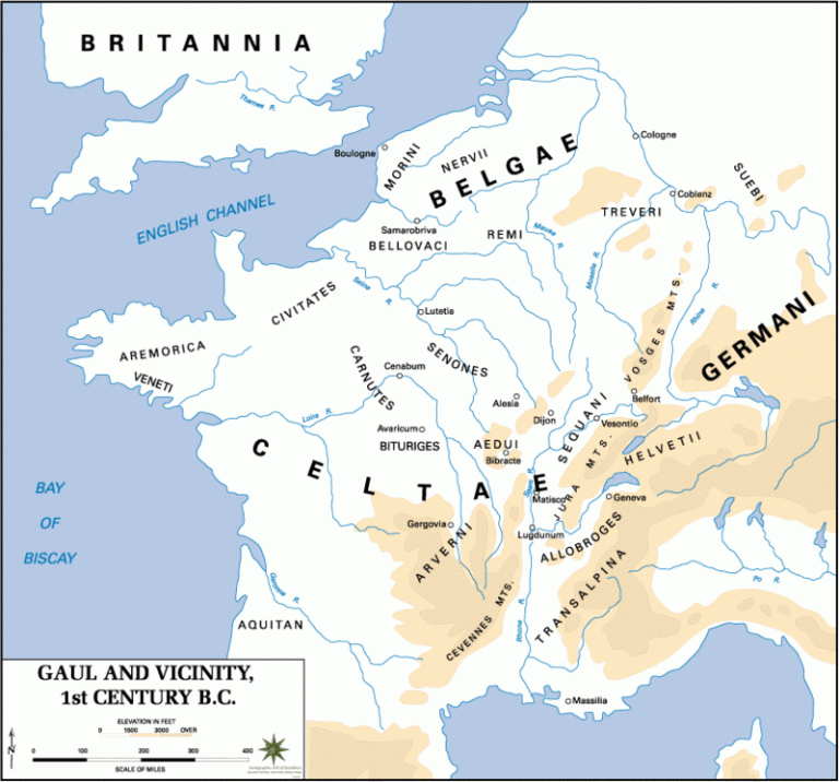 The Gallic Wars, Book I – Digital Maps of the Ancient World